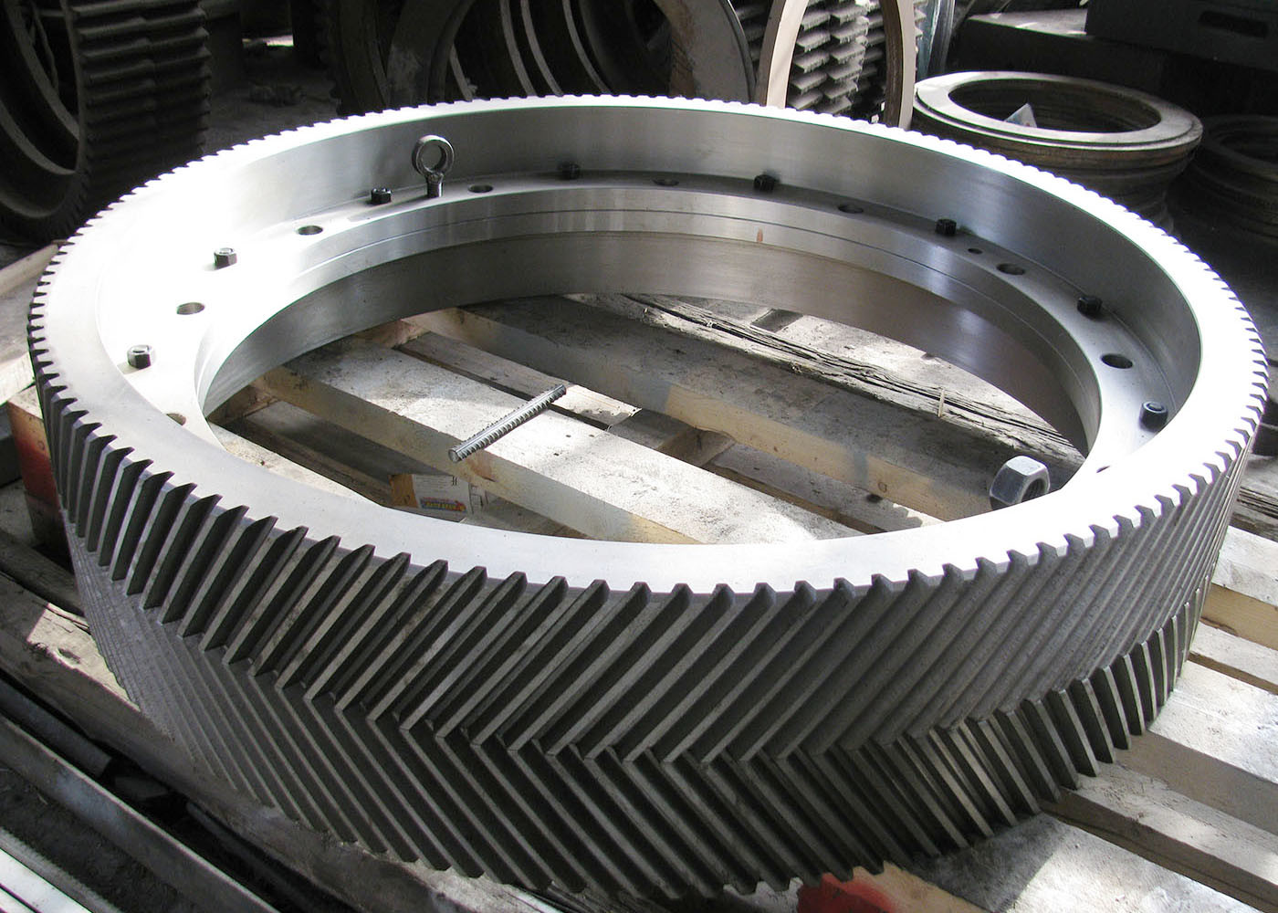 AISI 4340 Steel Assembled Herring Bone Gear Transmission Spare Parts